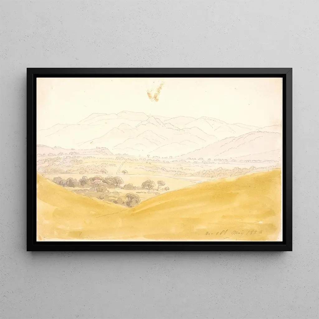Painting Bohemian landscape with the Mittelgebirge - Caspar David Frie ...