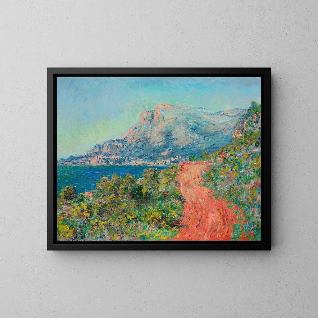 Reproduction tableau | La route rouge près de Menton - Claude Monet ...